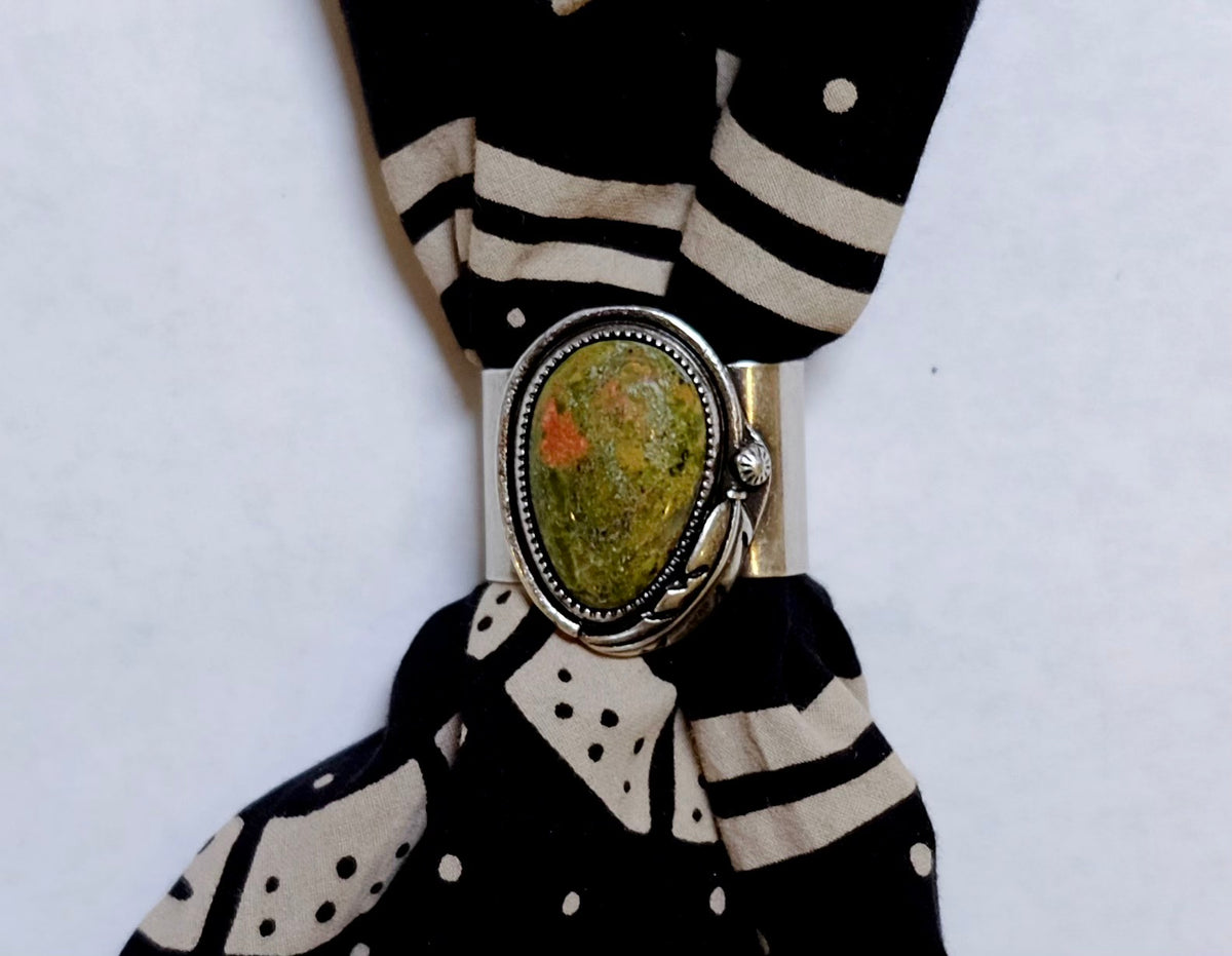 Unakite Feather Bandana Slider | Jamestown Provision Co